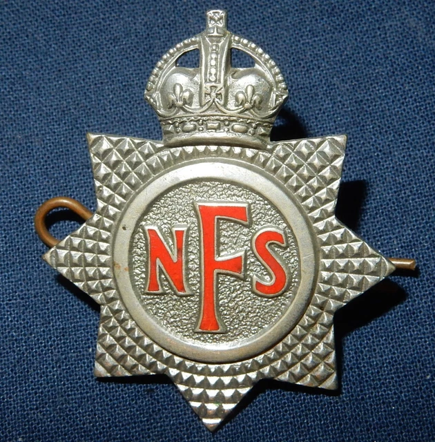 WW2 NFS OBSOLETE National Fire Service Cap Badge - Home Front World War ...