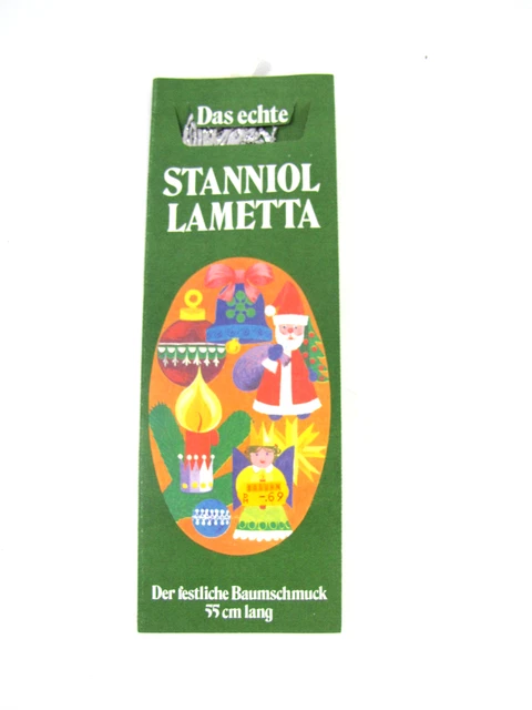 ALTES STANNIOL LAMETTA silbern 55 cm lang 70er Jahre EUR 7,50 - PicClick DE