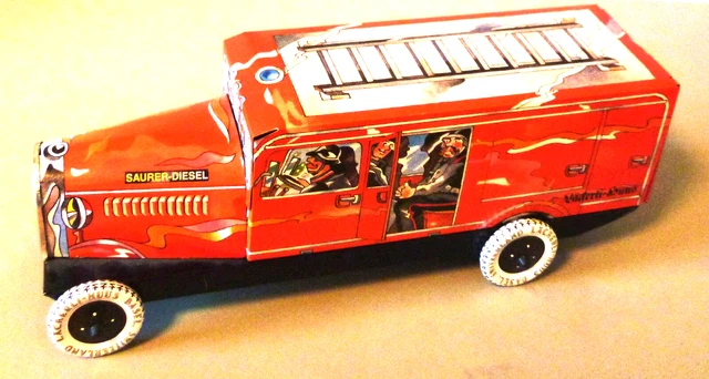 FEUERWEHR. LKW. BLECH.70ER Jahre.made Italien.topzustand ! S.fotos ...