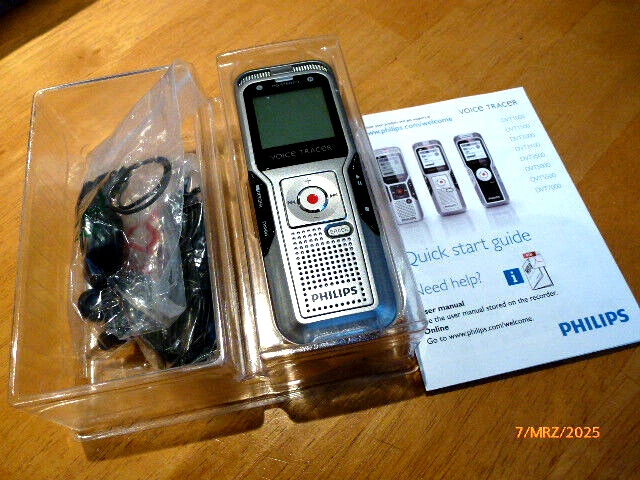 PHILIPS VOICE TRACER DVT 1500 Recorder Diktiergerät Stereo, bis 32 GB, neuwertig EUR 24,95 ...