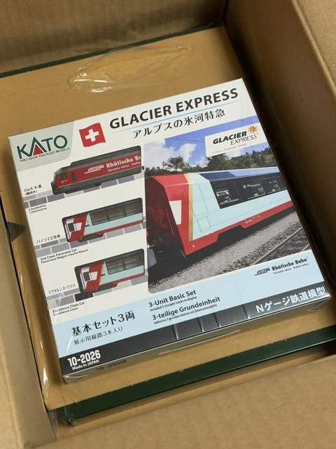 KATO N GAUGE Alps Alpine Glacier Express Starter Set 3-Car 10-2026 ...