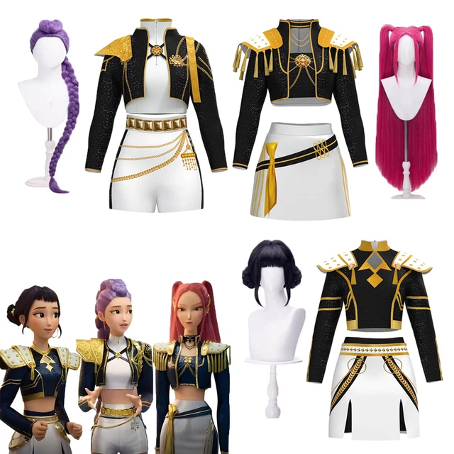 KIDS GIRLS K-POP: Demon Hunters Rumi Mira Zoey Cosplay Costume Dress ...