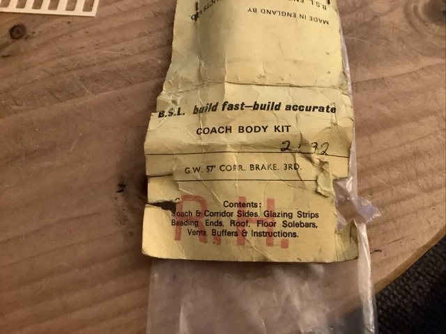 BSL COACH BODY Kit - OO Gauge GW 57FOOT CORRIDOR BRAKE 3rd £10.80 ...