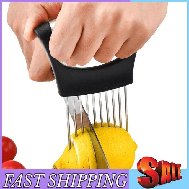 ONION SLICE HOLDER with Anti-Slip Handle Stainless Steel for Onion ...