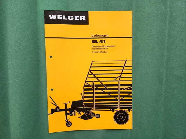 PROSPEKT WELGER Ladewagen EL 41 EUR 2,50 - PicClick DE
