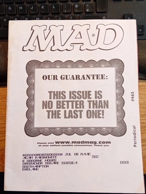 MAD MAGAZINE #465 May 2006 NBA/Prison Break/Brokeback Mountain/Dick ...