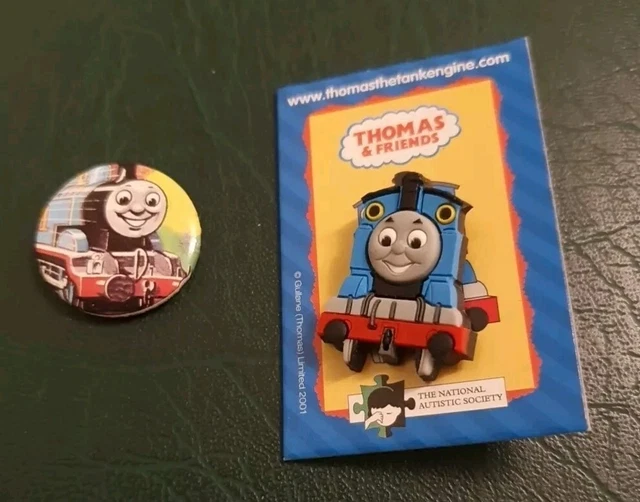 THOMAS THE TANK Engine Rubber Pin Badge & Small Metal Badge £3.50 ...