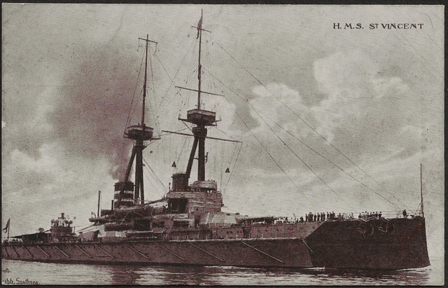 HMS ST VINCENT. Genuine Pc. Royal Navy. Dreadnought. Battleship. £5.99 ...