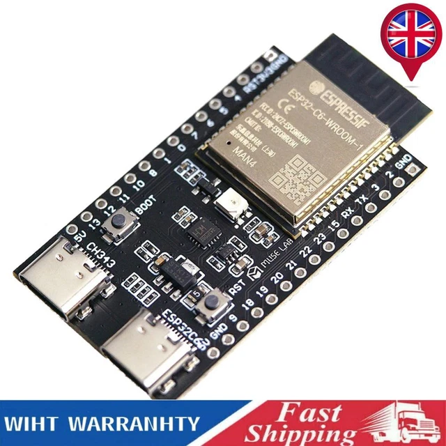 ESP32-C6 MINIMUM SYSTEM Board RISC-V ESP32-C6-WROOM-1 Core Board 512KB ...