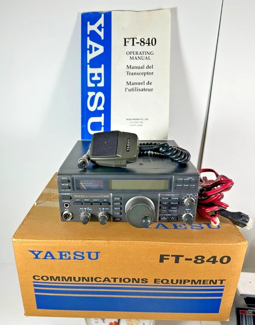YAESU FT-840 100W TRANSCEPTOR HF FT840 FT 840 Estado Sólido Radioaficionado HAM 12V EUR 584,08 ...
