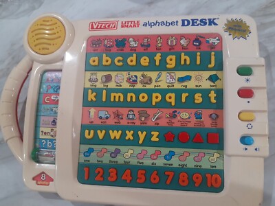 VTECH TALKING LITTLE Smart Alphabet Desk Electronic Learning Preschool ...