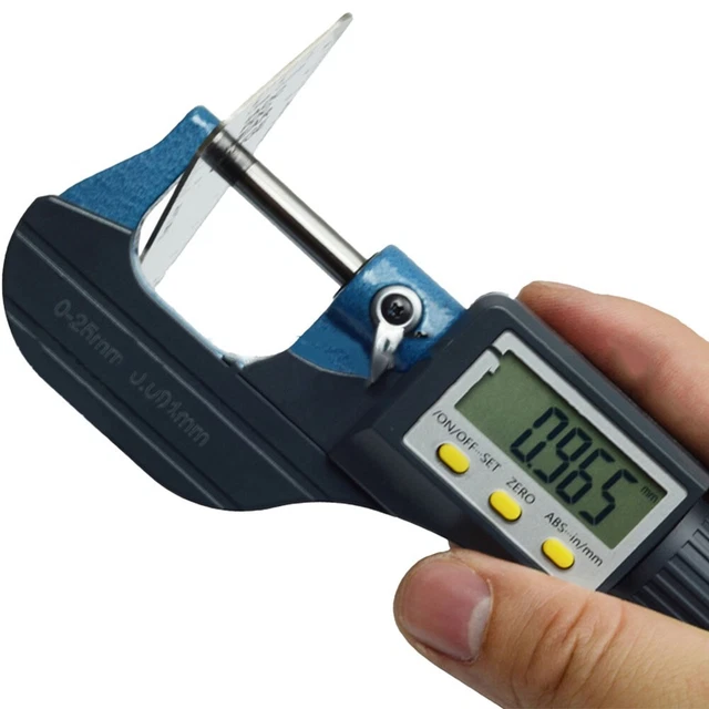 CARBIDE PROBE DIGITAL Micrometer for Wall Thickness Measurement up to 0 ...