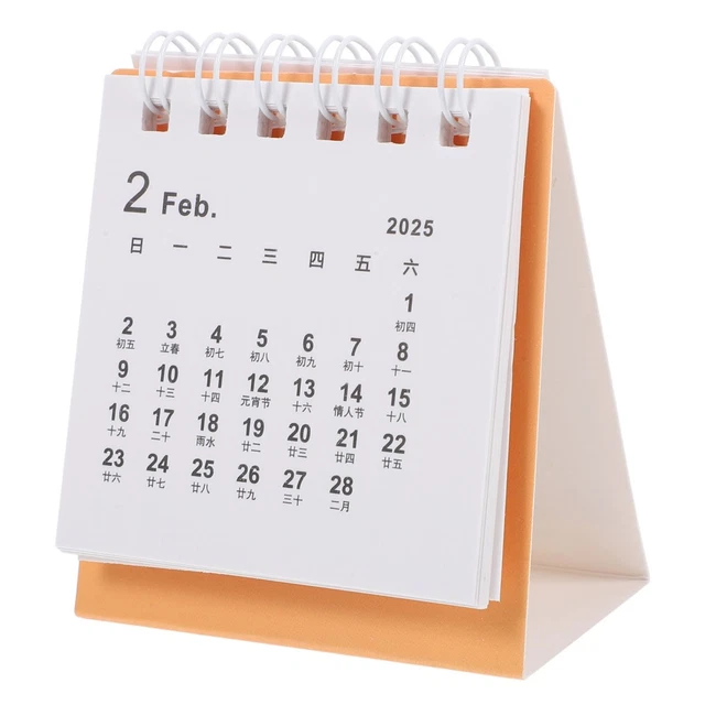 MINI DESK CALENDAR Standing Table Calendars 2024 2025 Chinese Planner £ ...