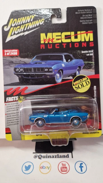 JOHNNY LIGHTNING 1971 Plymouth Cuda Convertible in Blue Fire Metallic ...