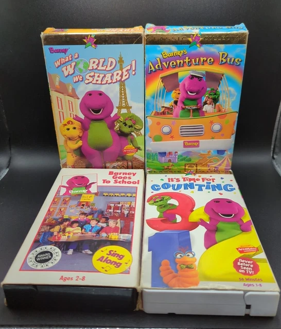 BARNEY VHS LOT of Four Tapes Classic Collection & Sing Along - Vintage ...