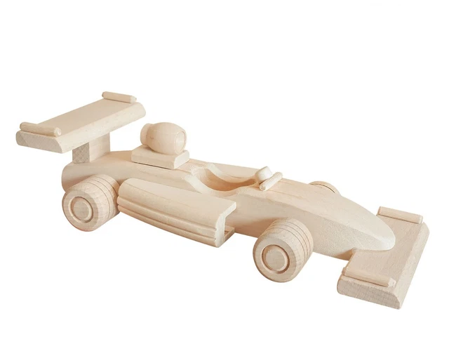 WOODEN HANDMADE FORMULA 1 F1 Car toy for kids moveable wheels very ...