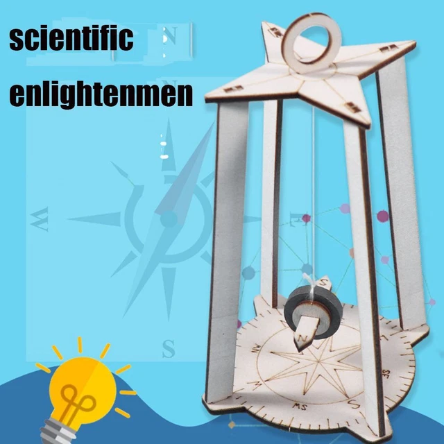 WOODEN FOR CHILDREN Physics Learning Educational Kits Compass Model ...