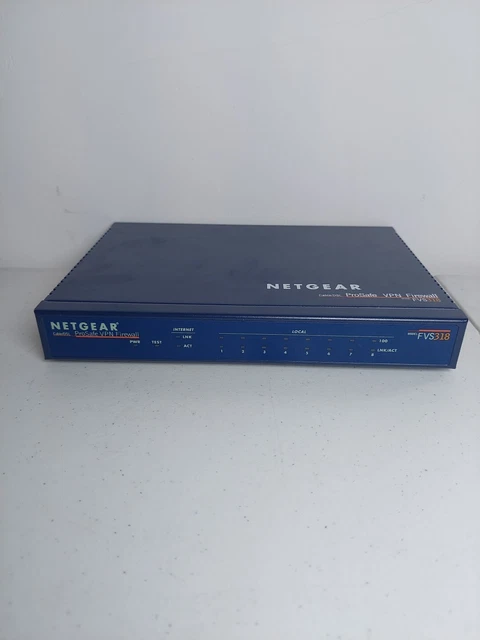 NETGEAR FIREWALL SWITCH 8-Port Network Vpn Prosafe Fvs318 $99.99 ...
