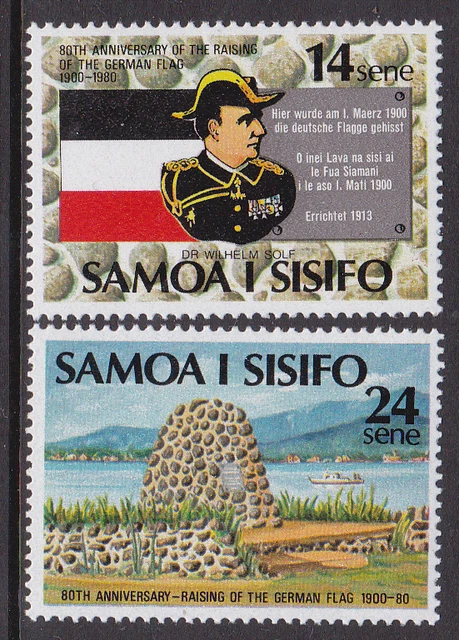 1980 SAMOA 80TH Anniversary of Raising of The German Flag - MUH ...