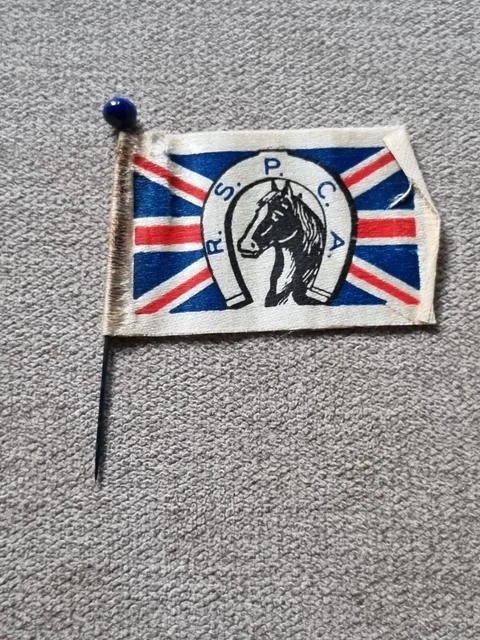 ORIGINAL WW1 FLAG Day Charity Pin Badge - RSPCA British Army Horses ...