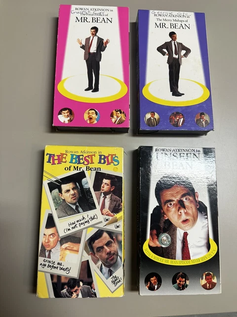 MR. BEAN 4 Tape VHS Lot Video Collection Rowan Atkinson Comedy $34.00 ...