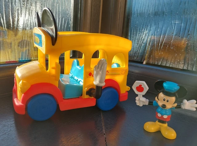 DISNEY MICKEY MOUSE Clubhouse School Bus & Figure Mattel £10.99 ...