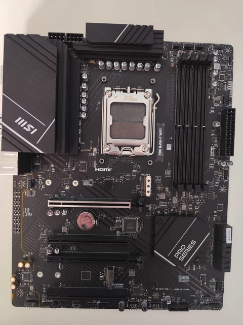 MSI PRO B650-P wifi motherboard - BENT/BROKEN PINS + missing M.2 heatsink £56.08 - PicClick UK