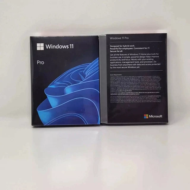 MICROSOFT WINDOWS 11 Pro Professional 64bit USB + Key Kit New Sealed ...