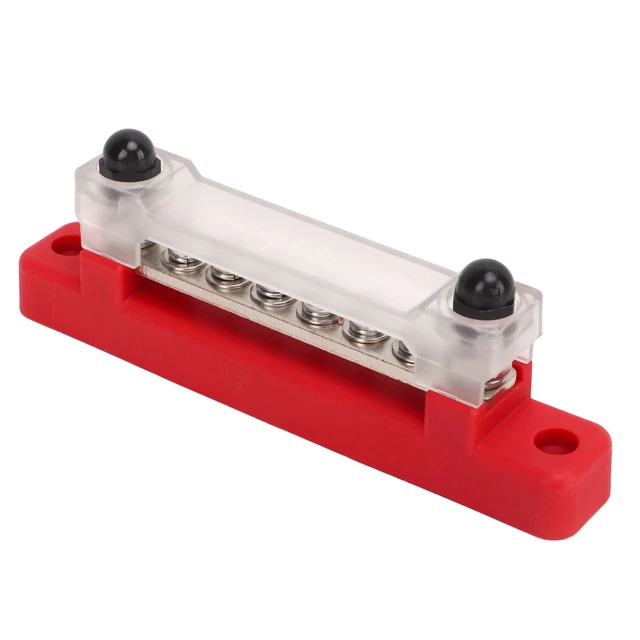 (RED) POWER DISTRIBUTION Block Universal 6 Terminal Busbar 48V 150A £8. ...