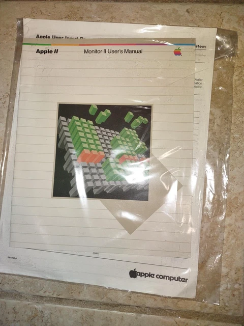 VINTAGE 1982 APPLE II Monitor II User's Manual - Sealed in package $24. ...
