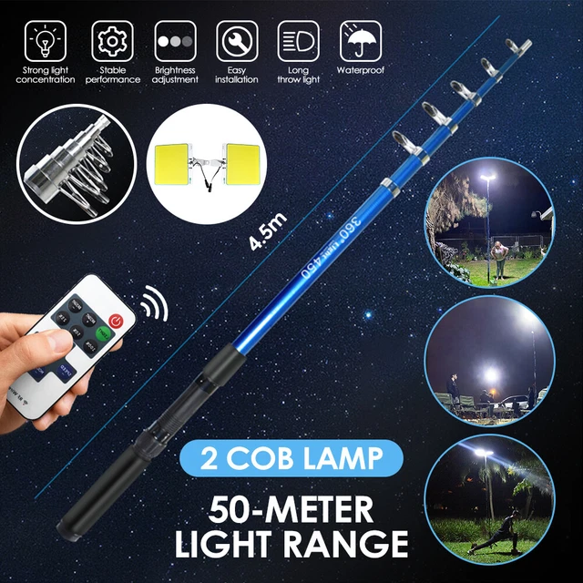 500/800W TELESCOPIC LED Lights Fishing Outdoor Camping Lantern Car ...