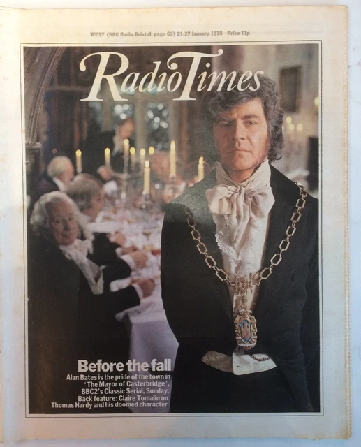 RADIO TIMES MAYOR of Casterbridge Alan Bates Anna Massey Doctor Who ...