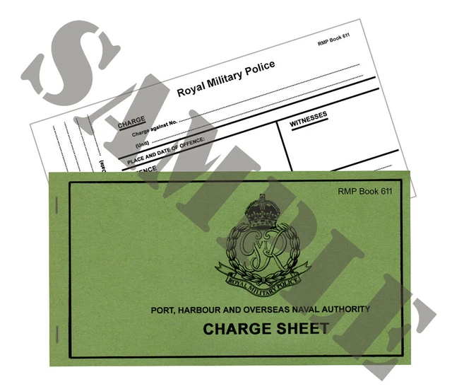 WW2 ROYAL MILITARY Police (Naval) - Charge Sheet book or Fizzer ...