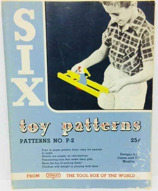 VINTAGE 1951 STANLEY 6 Wooden Toy Making Patterns Book Tool Box Of The ...