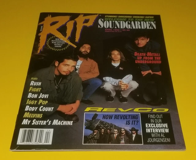 VTG ORIGINAL 94' Rip Magazine Soundgarden Chris Cornell , Rush, Pantera ...