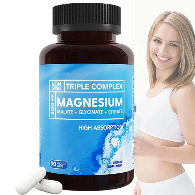 90 CAPSULES BIO Triple Magnesium Complex, 300mg of Magnesium Glycinate Men WDE-n £7.46 - PicClick UK