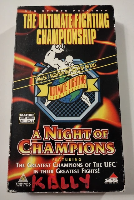 UFC NIGHT OF Champions SCREENER VHS Video Tape Ultimate Fighting MMA ...