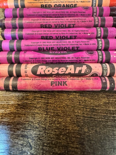 VINTAGE ROSEART CRAYONS Lot 1990s Used Loose Crayons USA Mixed Colors £ ...