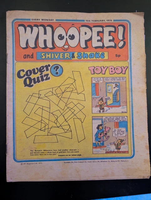 WHOOPEE COMIC, 15TH February 1975, IPC/Fleetway, Birthday Issue £5.99 ...