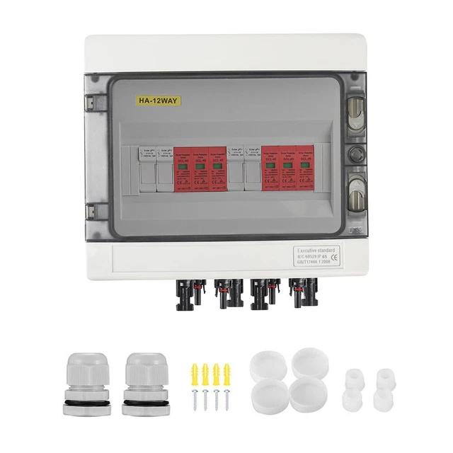 INSULATED SOLAR JUNCTION Box 8M T2 1000V Polycarbonate 2In 2Out ...