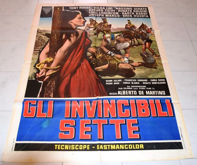 MANIFESTO 2F GLI Invincibili Sette Tony Russel Massimo Serato Emma ...