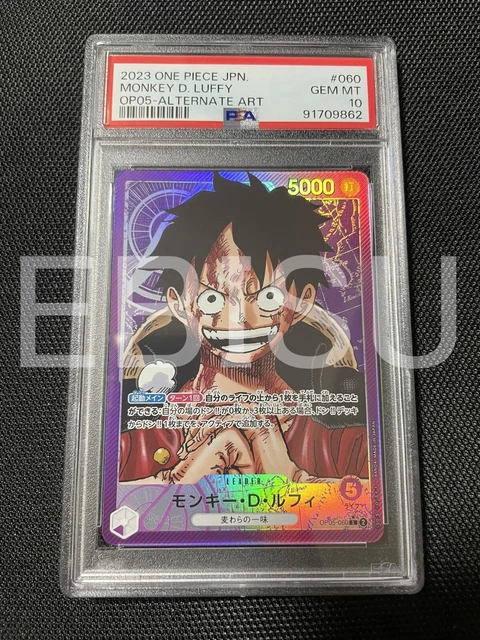 PSA 10 MONKEY D. Luffy OP05-060 Leader Alt Art carte une pièce japonaise 2023 Z537 EUR 7,82 ...