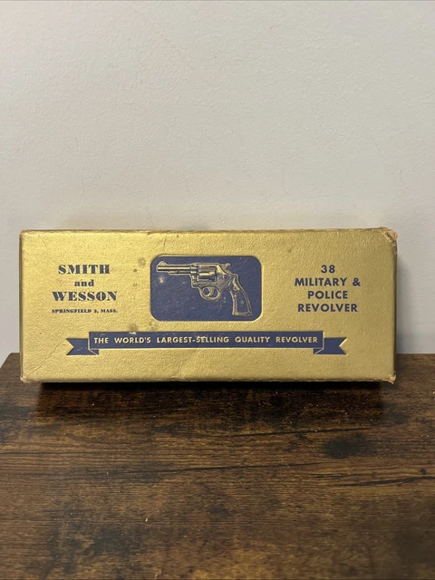 VTG SMITH & Wesson 38 Military & Police Revolver GOLD BOX, 4” Barrel ...