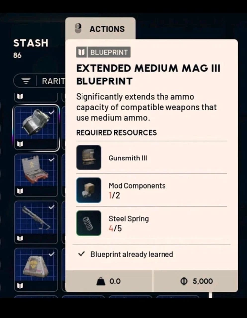 ARC RAIDERS | Blueprints | Extended Medium Mag 3 Blueprint | All ...