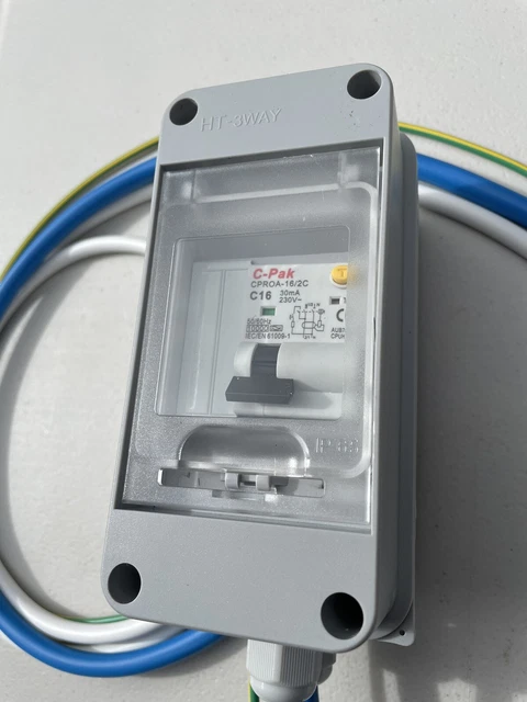 NEW PREWIRED MAINS Consumer Unit Fuse Box Camper Van 240V Double Pole ...