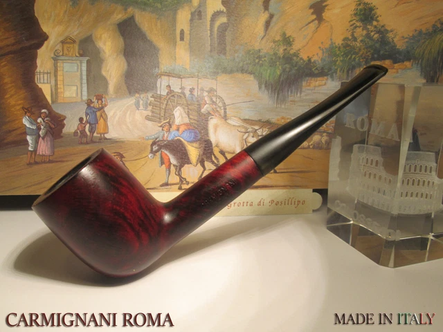 CARMIGNANI ROMA MADE In Italy Beautiful Pipe Smoked EUR 41,65 - PicClick IT