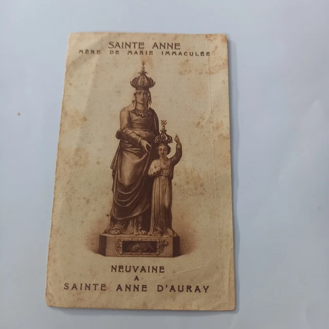 CARTE RELIGIEUSE NEUVAINE Ste Anne D Auray EUR 2,00 - PicClick FR