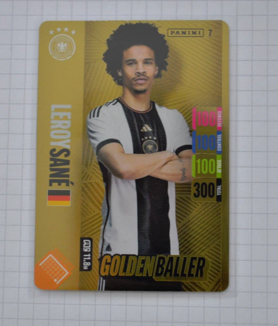CARTA PANINI ADRENALYN XL EURO UEFA Inghilterra 2024 Leroy Sane GOLDEN ...