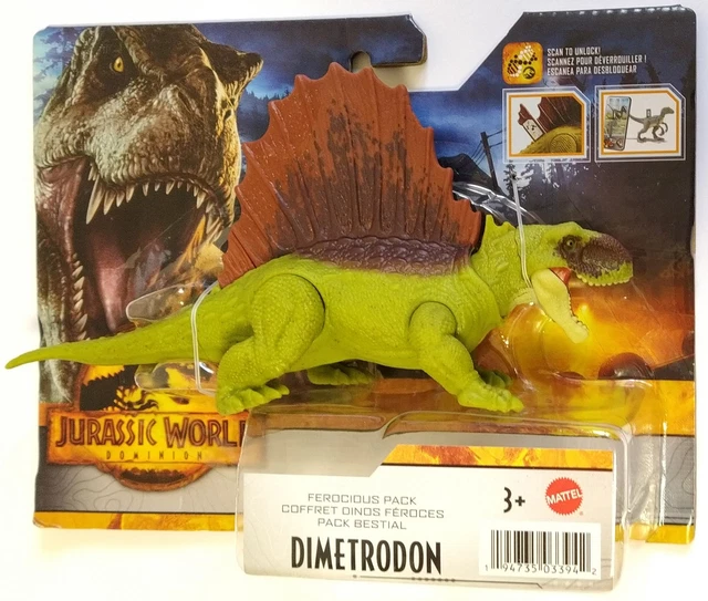 JURASSIC WORLD DOMINION Ferocious Pack Dimetrodon Dinosaur Figure ...