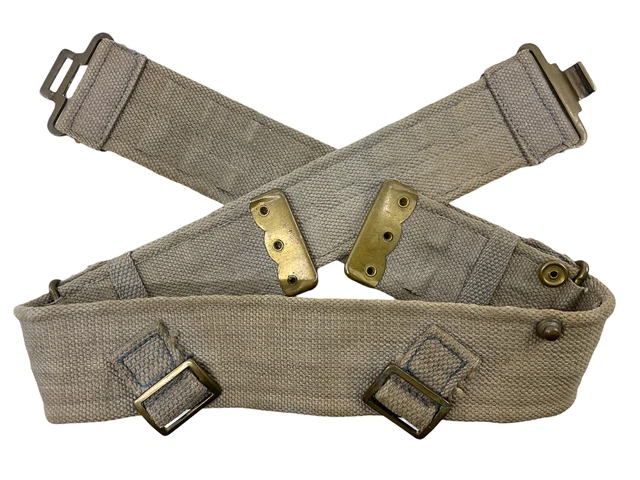 WW2 BRITISH CANADIAN RAF RCAF 1925 Pattern Web Three Piece Belt 1941 ...